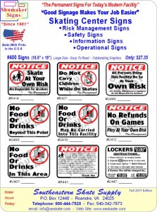 Rink Signs | Wholesale Roller Skates | Skating Supplies